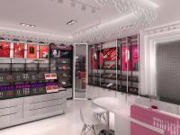 China Luxury Eco-Friendly Waterproof Cosmetics Display Cabinet Tempered Glass Shelves LED Lighting Customizable Size Color for Retail for sale