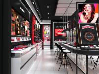 China Modern LED Lighting Cosmetic Store Furniture and Makeup Display Showcase for Retail Shop Interior Design for sale