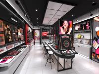 China Modern LED Lighting Cosmetic Store Furniture and Makeup Display Showcase for Retail Shop Interior Design for sale
