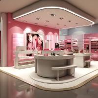 China High Quality Eco-Friendly Heavy Duty Cosmetic Display Stand Makeup Store Display Cabinet LED Lighting for Retail Shop Decoration for sale