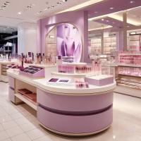 China High Quality Eco-Friendly Heavy Duty Cosmetic Display Stand Makeup Store Display Cabinet LED Lighting for Retail Shop Decoration for sale
