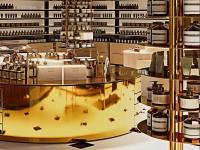 China Luxury Custom LED Lighting Perfume Display Showcase Solid Wood Cosmetic Store Retail Shelves Counter Fittings for sale
