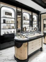 China Creative Eco-Friendly Cosmetic Display Cabinet LED Heavy Duty Retail Makeup Store Fixtures for Professional Beauty Shop for sale