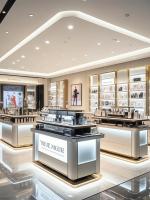 China Creative Eco-Friendly Cosmetic Display Cabinet LED Heavy Duty Retail Makeup Store Fixtures for Professional Beauty Shop for sale