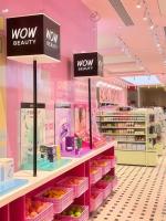 China Modern Custom LED-Lit Eco-Friendly Cosmetic Display Cabinet Retail Makeup Store Fixtures for Professional Shop Interior Design for sale