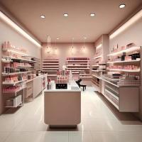 China Custom Acrylic Display Stand With LED Lighting for Cosmetics Perfume Jewelry Boutique Showcase Design for sale