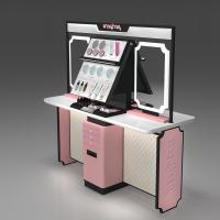 China Custom Beauty Product Display Rack Cosmetic Shop Countertop Lipstick Eyeshadow Display Stand Retail Store Fixtures for sale