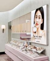 China Luxury Beauty Product Display Rack Custom Cosmetic Shop Display Cabinet Lipstick Perfume Showcase for Retail Stores for sale