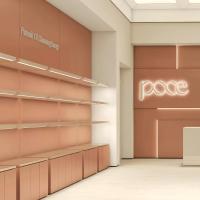 China Modern Wooden Beauty Display Cabinet with LED Illumination - Tailored for Contemporary Cosmetic Shop Design for sale
