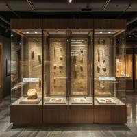 China Wall Mounted Jewelry Toys Illuminated Exhibition Case Museum Display Case For Retail Store for sale
