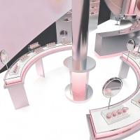 China Shop Fittings  Makeup Display Showcase Customized Wall Shelves cosmetic showcase for sale