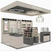 China 3D Design Beauty Retail Display Rack Glass Modular Fit Out Cosmetic Shop Display for sale