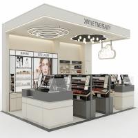 China 3D Design Beauty Retail Display Rack Glass Modular Fit Out Cosmetic Shop Display for sale