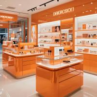 China Makeup Retail Furniture Set: Cosmetic Display Table, Wall Shelves and Counter Organizer for sale