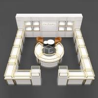 China Commercial Wooden  Jewelry Showroom Tempered Glass Jewelry Showcase Display for sale
