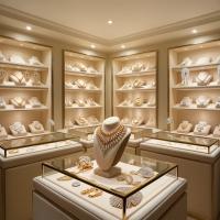 China Commercial Wooden  Jewelry Showroom Tempered Glass Jewelry Showcase Display for sale