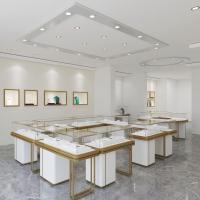 China Commercial Gemstone Showroom Painted Polished Lockable Jewelry Display for sale
