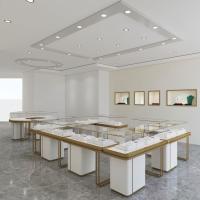 China Commercial Gemstone Showroom Painted Polished Lockable Jewelry Display for sale