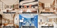 China Commercial Gemstone Showroom Painted Polished Lockable Jewelry Display for sale