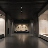 China Modernist Steel Glass Exhibition Case Luxury Retail Museum Exhibition Display Cases for sale