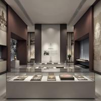 China MDF Solid Wood Museum Glass Cabinets Collectors Museum Display Cases for sale