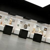 China Professional Museum Display Cabinet with Adjustable Lighting for sale