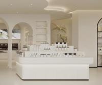 China Skin Care Cosmetic Retail Displays Showcase Customizable Size Makeup Display Case for sale