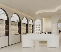 China Skin Care Cosmetic Retail Displays Showcase Customizable Size Makeup Display Case for sale