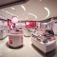 China Beauty Shop Display Furnitures Eyelash Makeup Store Cosmetic Display  showcase for sale