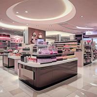 China Beauty Shop Display Furnitures Eyelash Makeup Store Cosmetic Display  showcase for sale