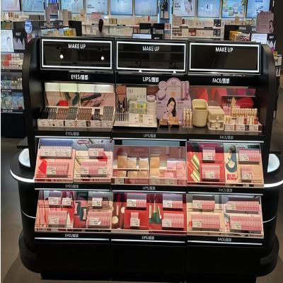 China BX Custom Cosmetic Display Retail Cabinet Led Makeup Display Racks Cosmetic Island Display Stand for Cosmetic Shops for sale
