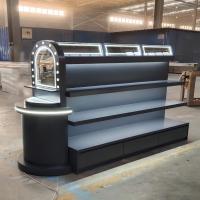 China BX Custom Cosmetic Display Retail Cabinet Led Makeup Display Racks Cosmetic Island Display Stand for Cosmetic Shops for sale