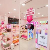 China BX Custom Makeup Display Shelf LED Cosmetic Showcase Retail Display Stand Rack Shelves for Cosmetics Shop for sale