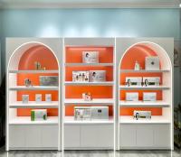 China Private Customization Makeup Perfume Shop Design Furniture Store Baking Paint Beauty Perfume Tall Display Cabinet for sale