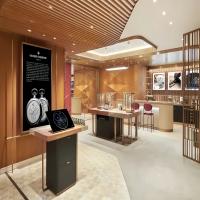 China High-End Jewelry & Watch Display Showcase LED Lighting Stainless Steel Tempered Glass Furniture for Retail Store Interior Design for sale