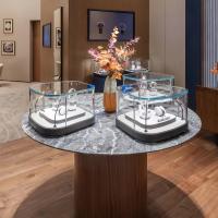 China Luxury Watch Display Cabinet High-End Retail Store Glass Watch Showcase with LED Lighting for sale