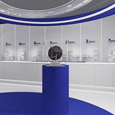 China Factory Customized Wooden Watch Display Counter Luxury Retail Watch Showcase with LED Lighting for sale