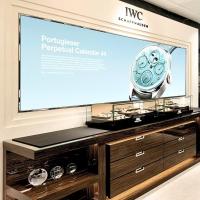 China Custom Made Watch Display Showcase LED Illuminated Wooden Watch Counter for Boutique Store for sale