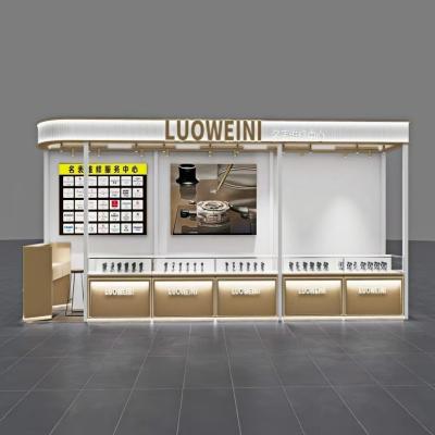China BX Factory Wholesale Watch Display Showcase Wood & Glass Watch Counter with LED Lighting System for sale