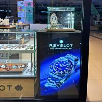 China Factory Wholesale Watch Display Showcase Wood & Glass Watch Counter with LED Lighting System for sale