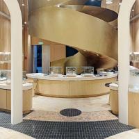 China Luxury Wooden Watch Display Cabinet Retail Watch Showcase with LED Backlight for Brand Store for sale