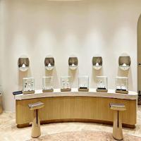 China Luxury Wooden Watch Display Cabinet Retail Watch Showcase with LED Backlight for Brand Store for sale