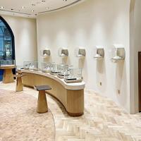 China Luxury Wooden Watch Display Cabinet Retail Watch Showcase with LED Backlight for Brand Store for sale