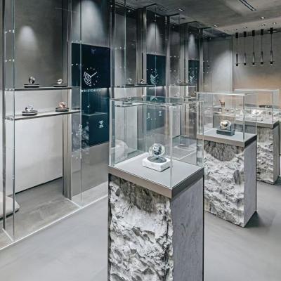 China LED-Lit Watch Cabinet with Logo Engraving & Tempered Glass for sale