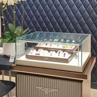 China Wood Glass Watch Showcase Display Watch Counter Standing Display Case for sale