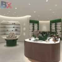 China Custom 3D Design Eco-Friendly Heavy Duty Perfume Display Stand LED Lighting Wooden Fragrance Showcase Retail Stores for sale