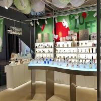 China Custom LED Lit Perfume & Skincare Display Cabinets for Retail Boutique Stores-Eco-Friendly Stainless Steel & Glass Furniture for sale