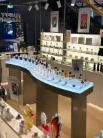 China Custom LED Lit Perfume & Skincare Display Cabinets for Retail Boutique Stores-Eco-Friendly Stainless Steel & Glass Furniture for sale