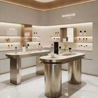 China Custom Eco-Friendly Heavy Duty Perfume & Skincare Display Furniture LED Lighting Free 3D Design for Professional Retail Interior for sale