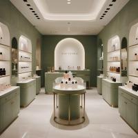 China Custom Eco-Friendly Heavy Duty Perfume & Skincare Display Furniture LED Lighting Free 3D Design for Professional Retail Interior for sale